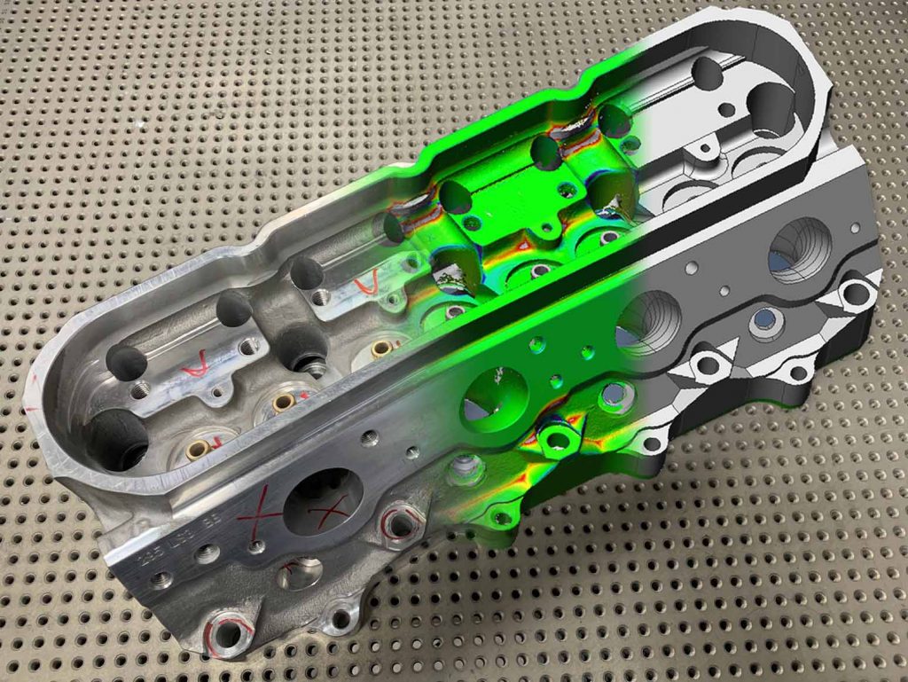 Cylinder Head Reverse Engineer Scan to CAD - Haven Metrology