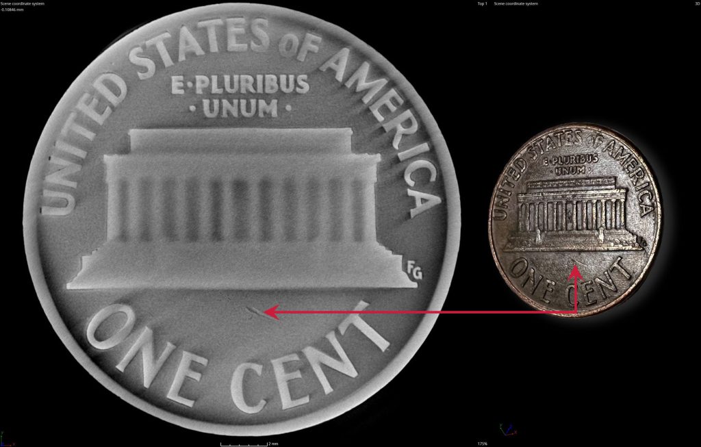 Details of a Penny (Industrial CT Scan) - Haven Metrology