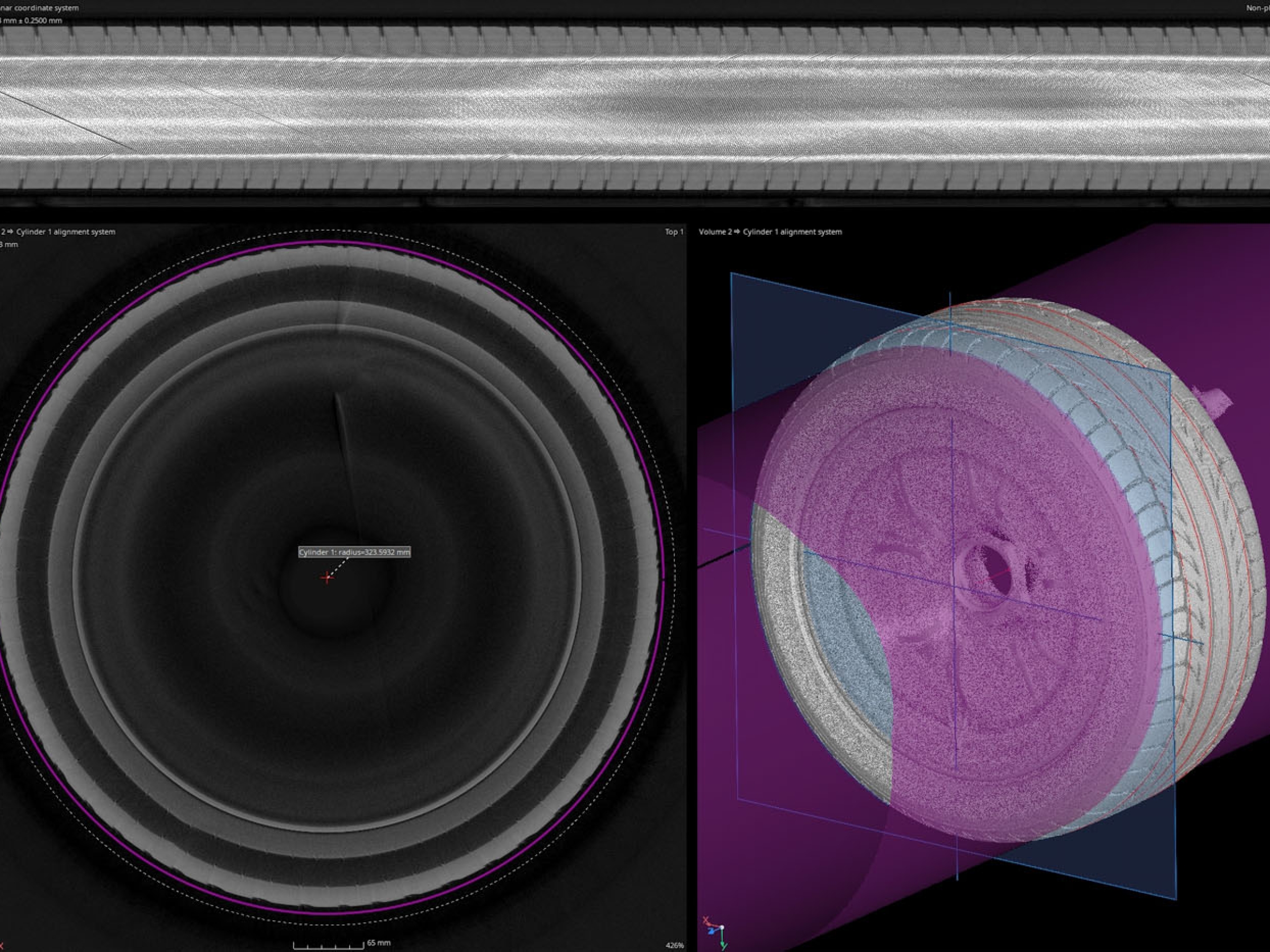 Industrial CT Scan of 26" Tire Assembly - Haven Metrology