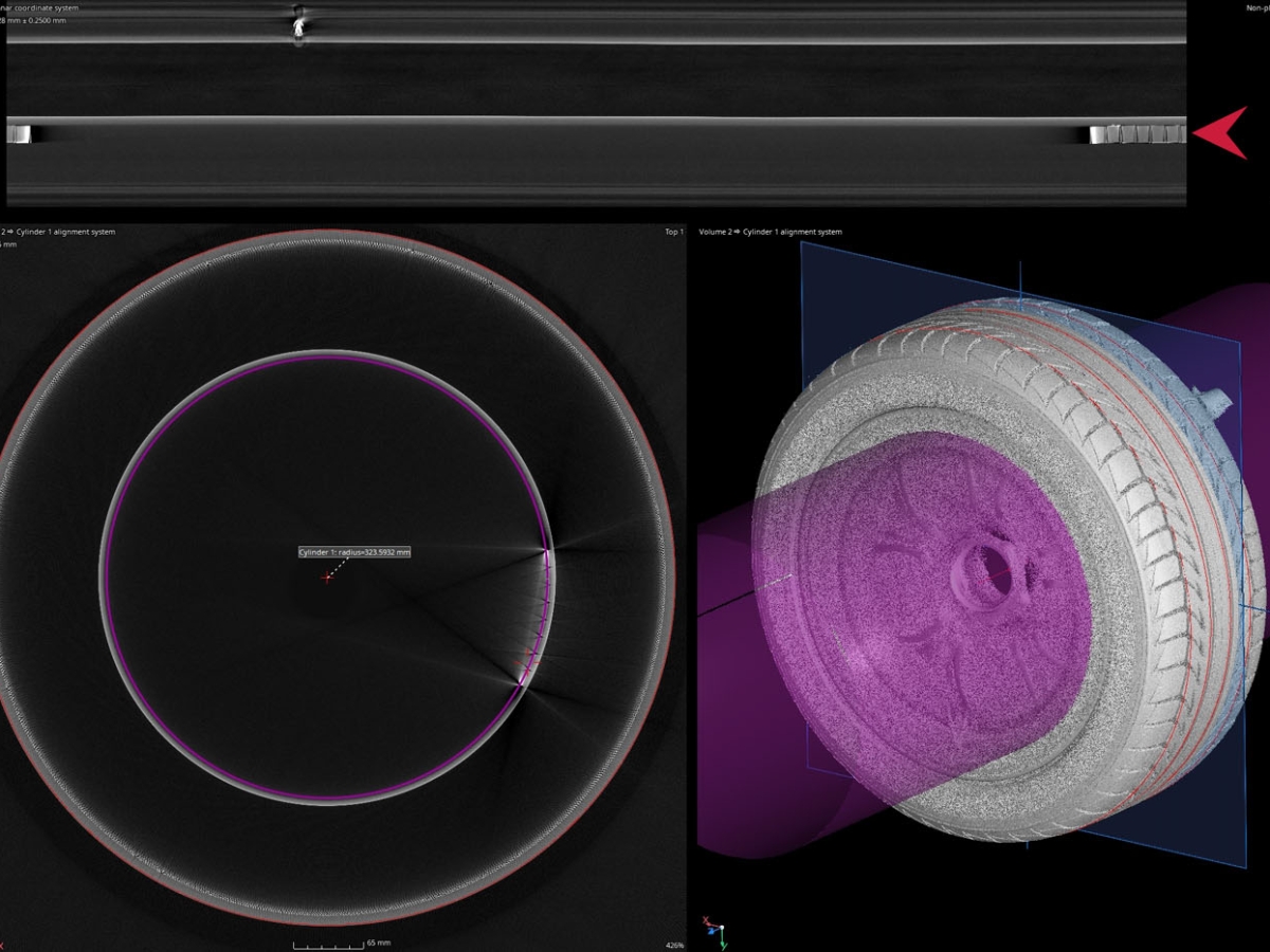 Industrial CT Scan of 26" Tire Assembly - Haven Metrology